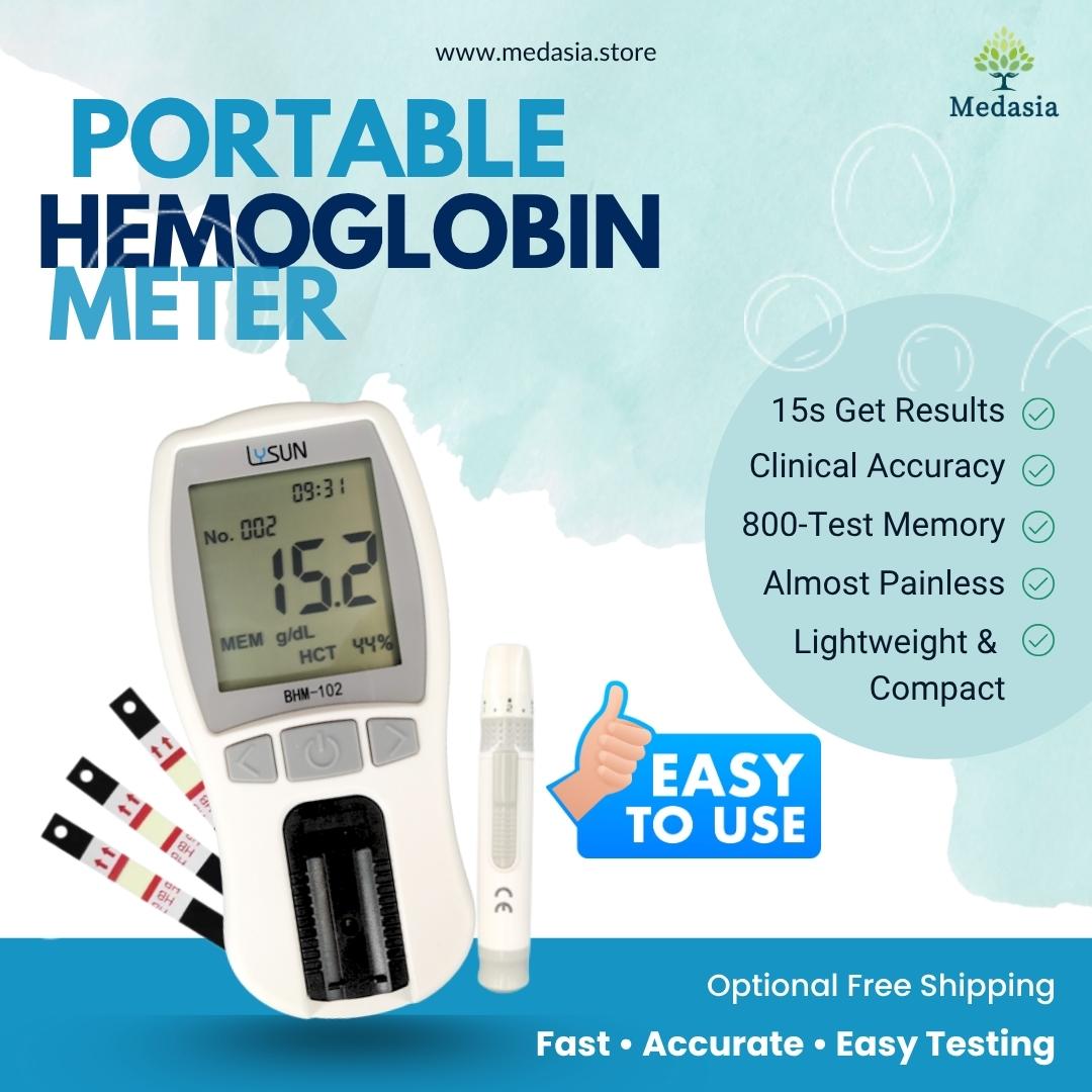 Portable Home Hemoglobin Meter With Strips and lancets | Affordable ...