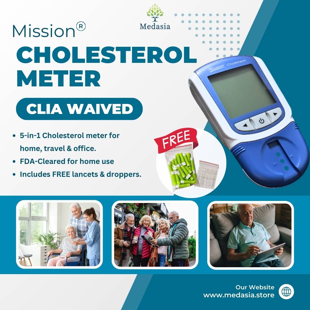 Mission 5-in-1 Cholesterol Wellness Meter – At-Home Lipid Check Kit ...