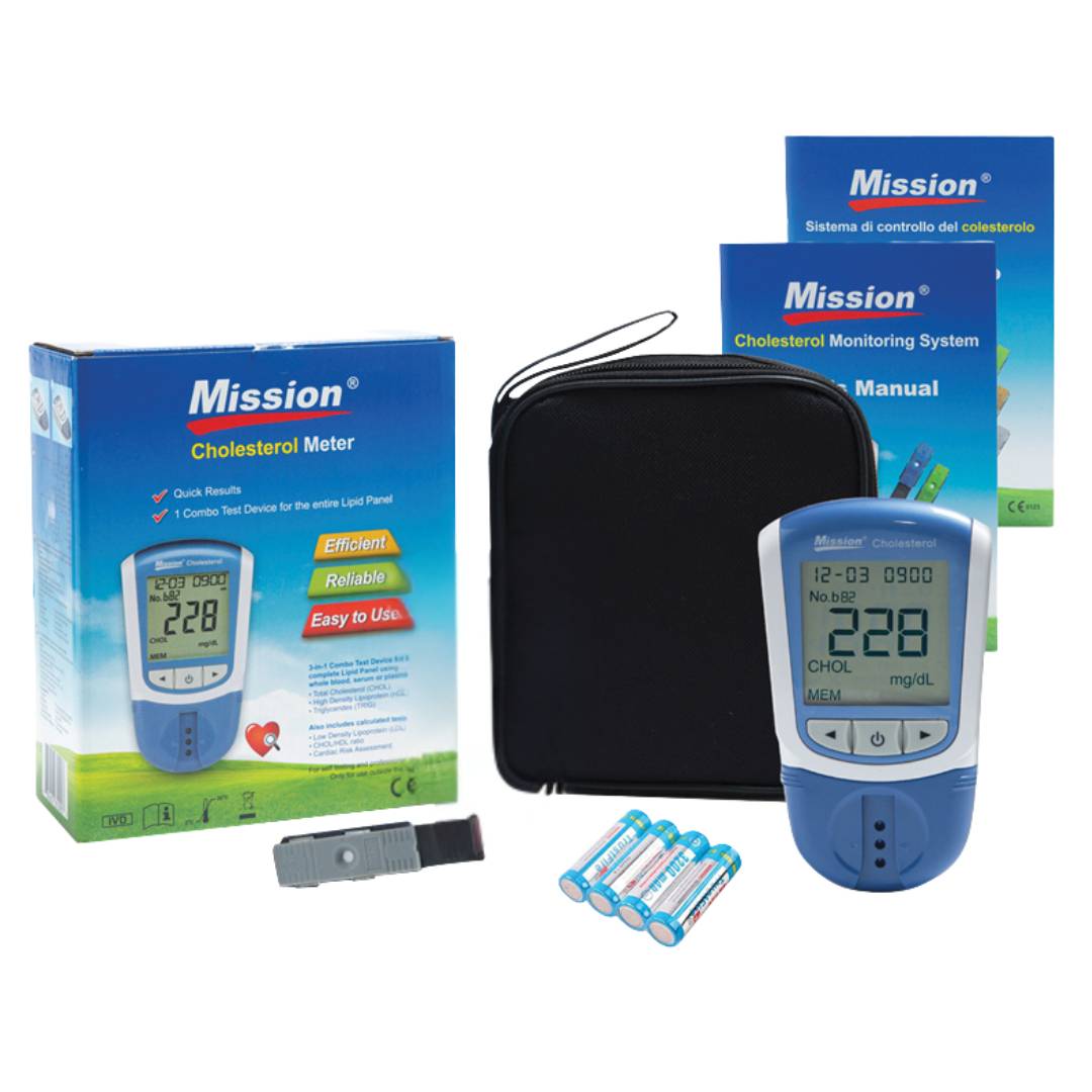 Mission 5-in-1 Cholesterol Wellness Meter – At-Home Lipid Check Kit ...