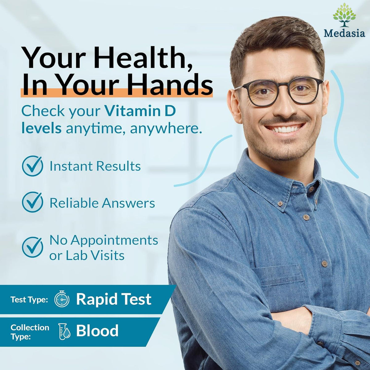 (3 Tests) Vitamin D Rapid Test Kit – Home Finger-Prick Test for Vitamin ...