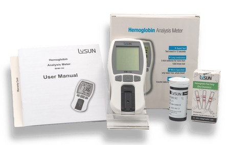 Portable Home Hemoglobin Meter With Strips and lancets | healthcare ...